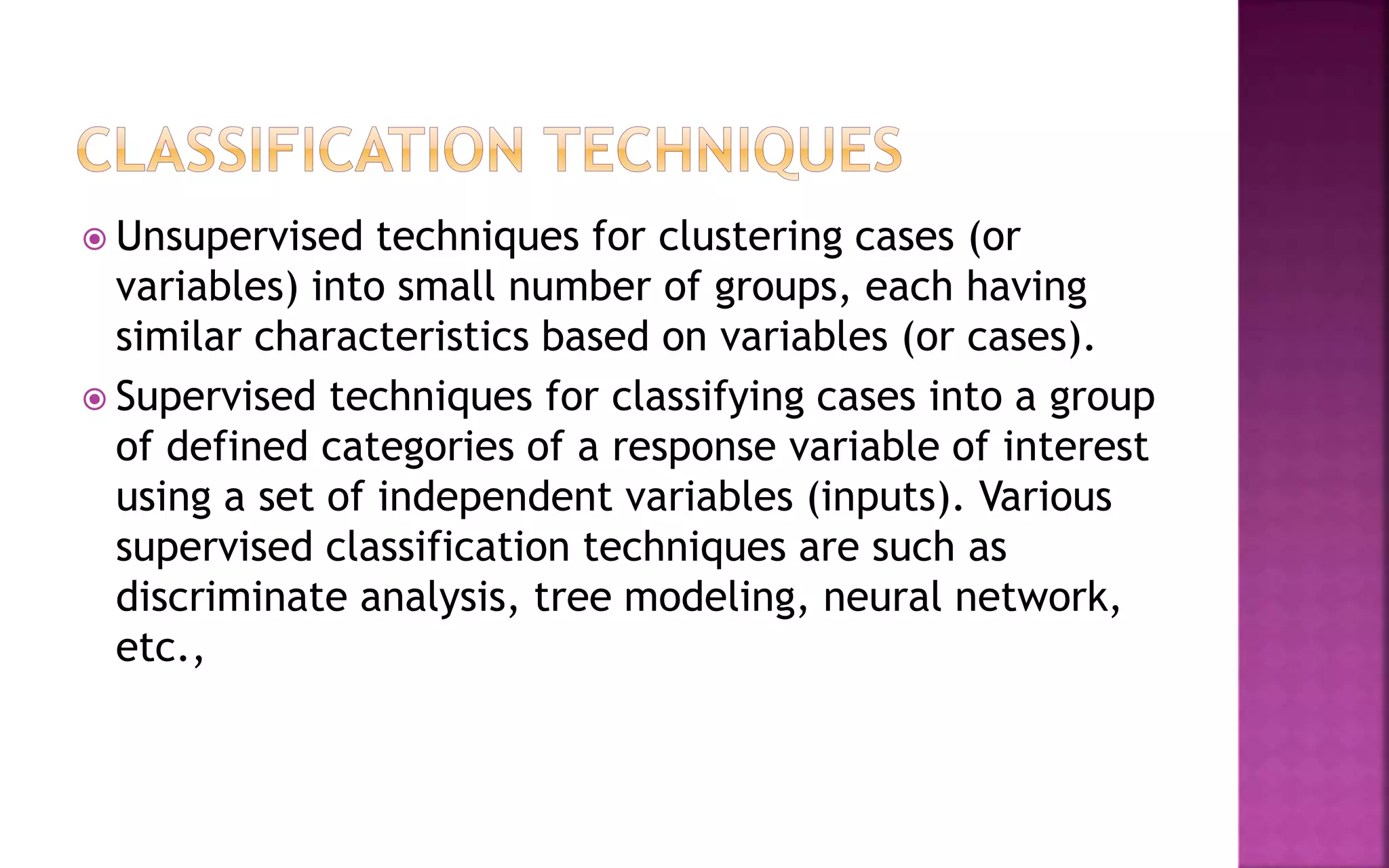 Marketing analytics - clustering Types | PPTX