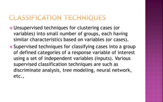Marketing analytics - clustering Types | PPTX