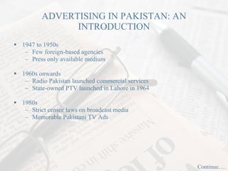 Marketing and advertisment ananlysis of pakistan | PPT