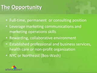 Arlene Albert - Marketing and Events Resume | PDF