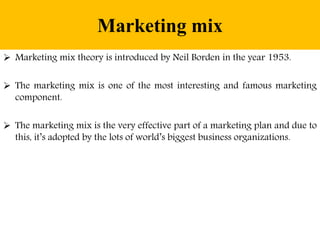 Marketing and its some components. | PPTX