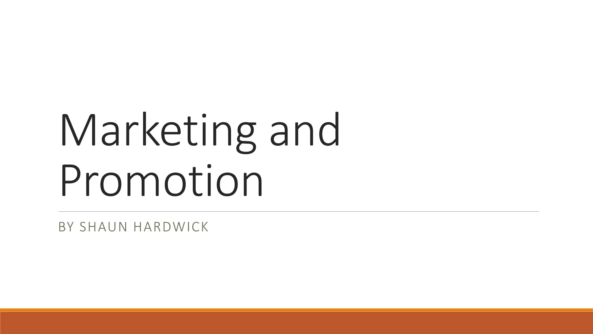Marketing and Promotion for Music Artist and Bands | PPT