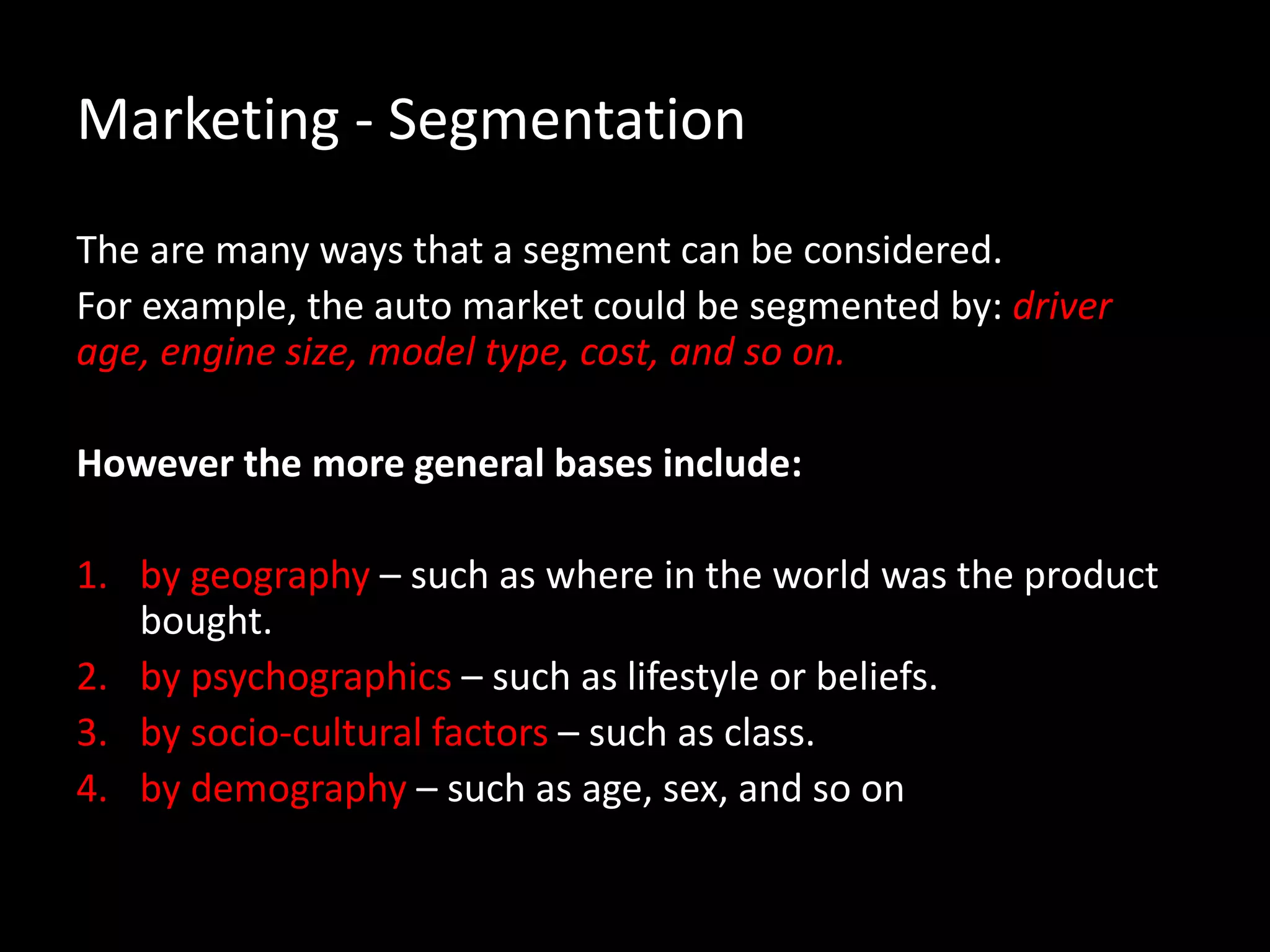 Marketing and Promotion Segmentation | PPTX