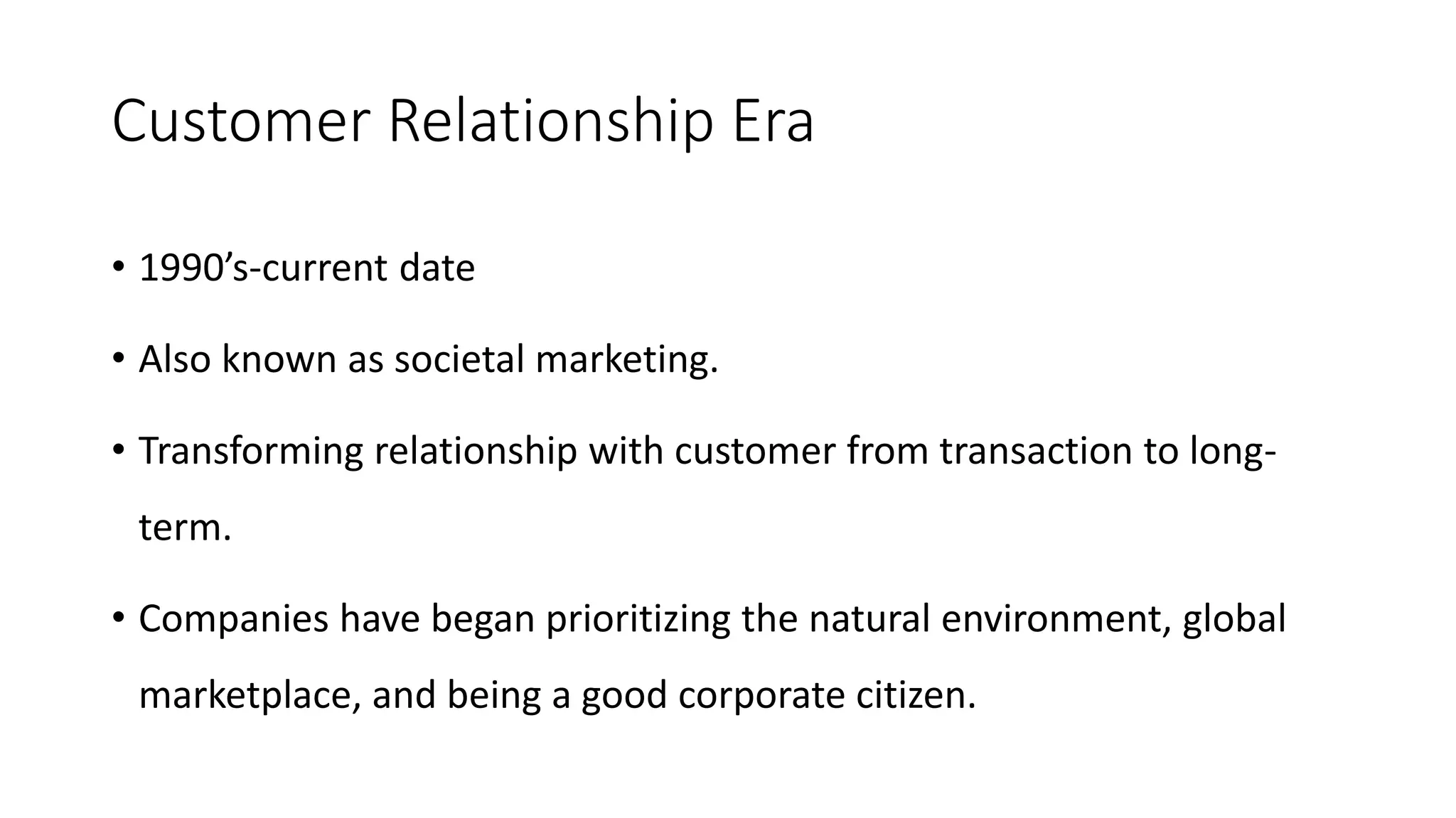 Evolution of marketing Eras | PPTX