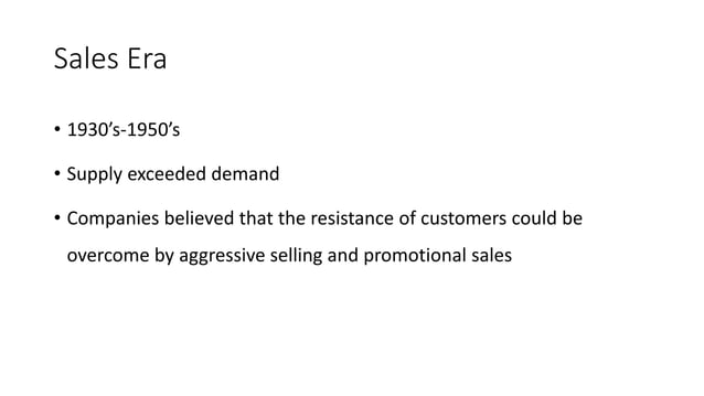 Evolution of marketing Eras | PPT | Free Download