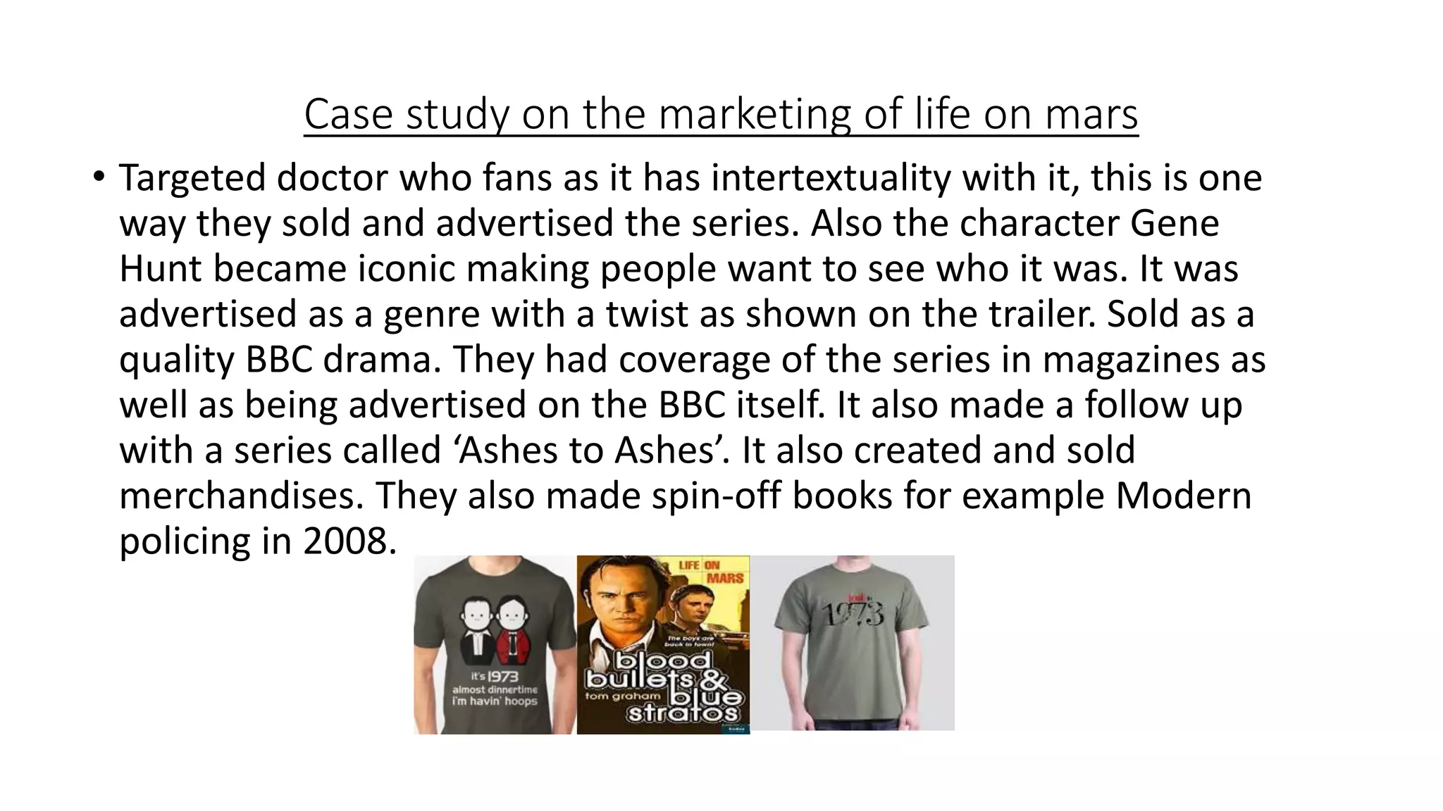 Marketing and the creative industry life on mars | PPTX