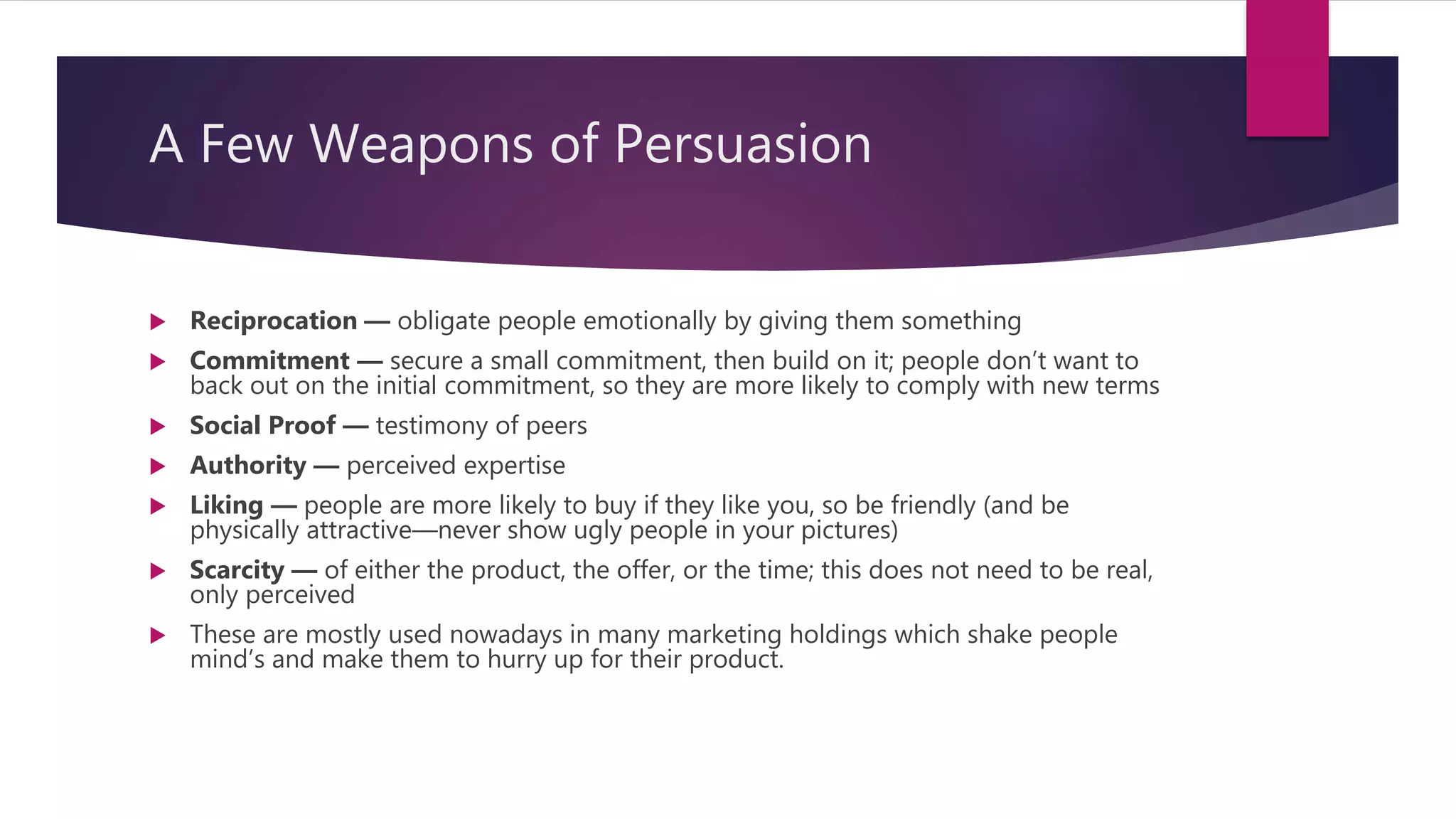 Marketing and the psychology of persuasion | PPTX