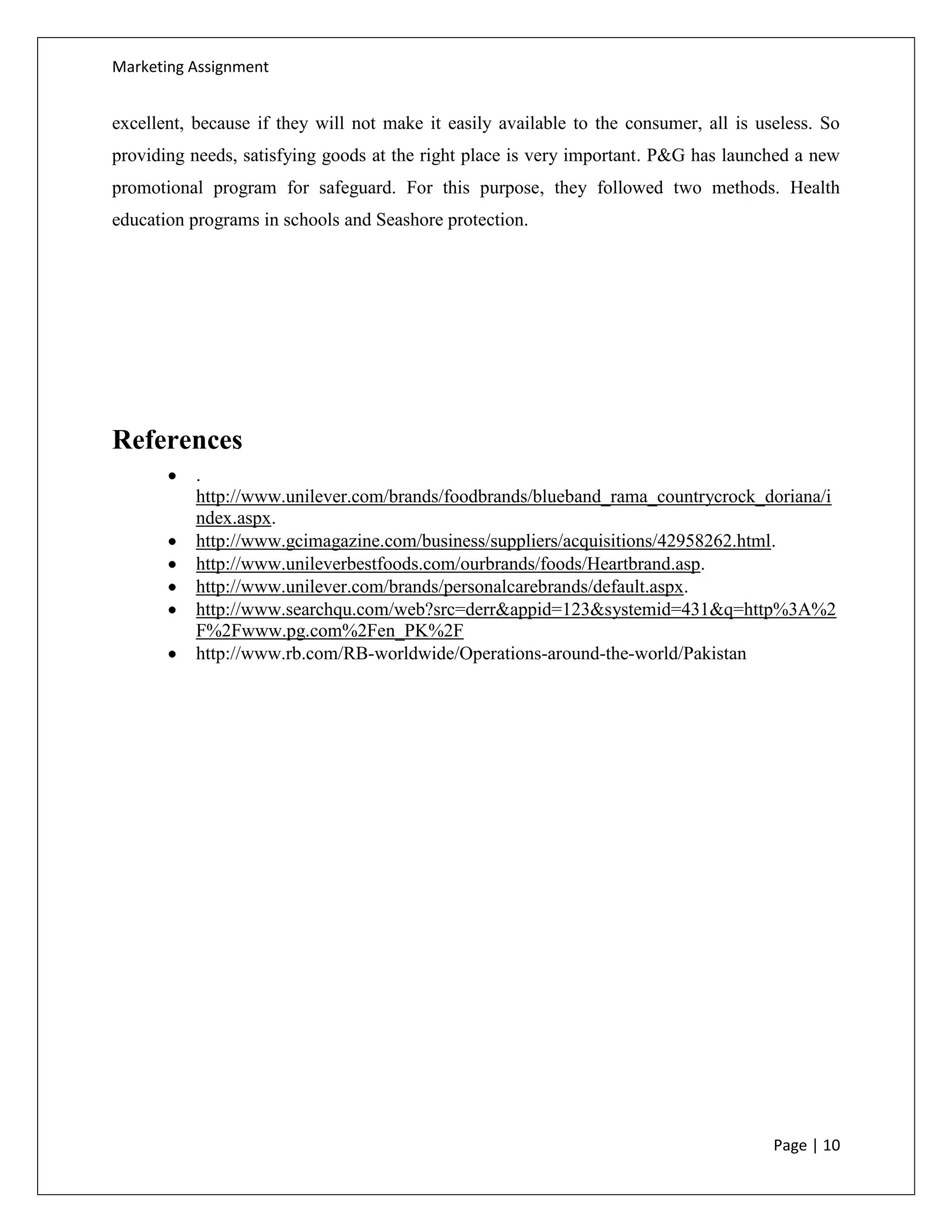 Marketing assignment | DOCX