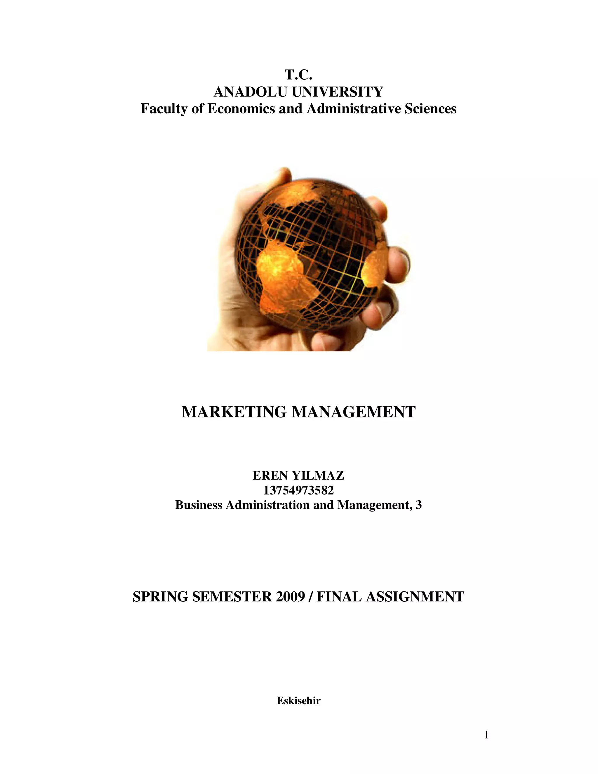 Marketing assignment for undergraduate students | PDF