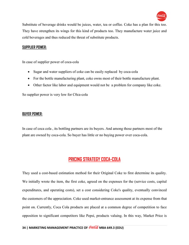 Marketingassignmentcoke | PDF | Business Administration | Business
