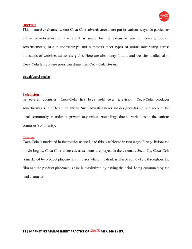 Marketingassignmentcoke | PDF