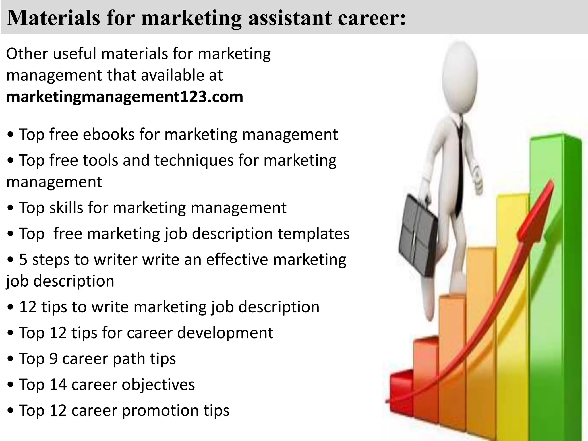Marketing assistant job description | PPTX