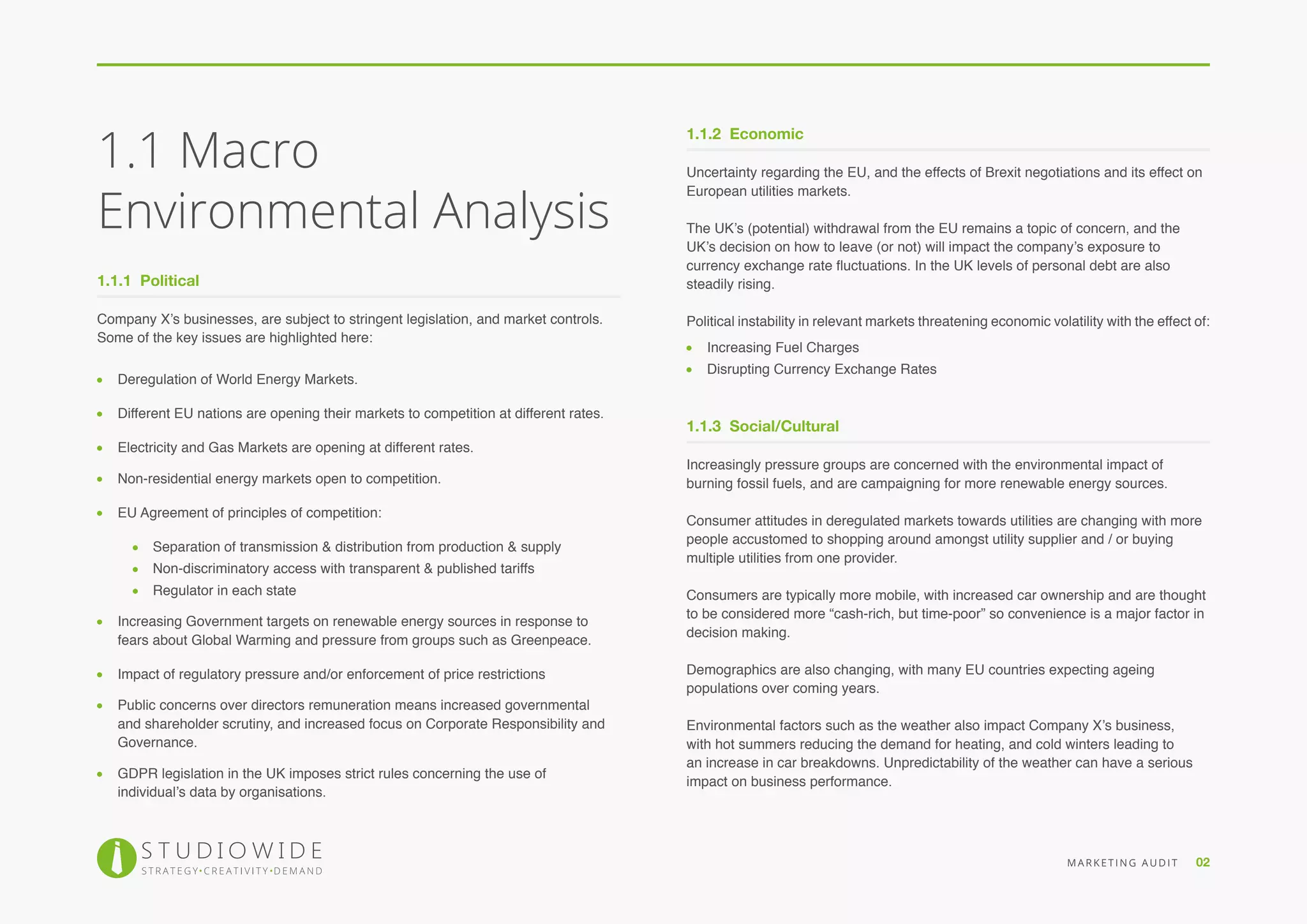 Strategic Marketing Audit Example | PDF