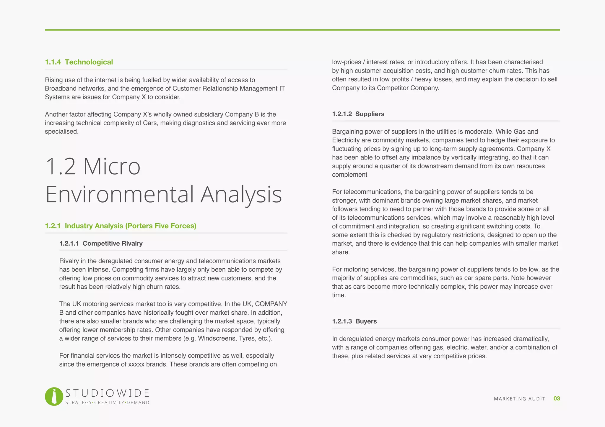 Strategic Marketing Audit Example | PDF