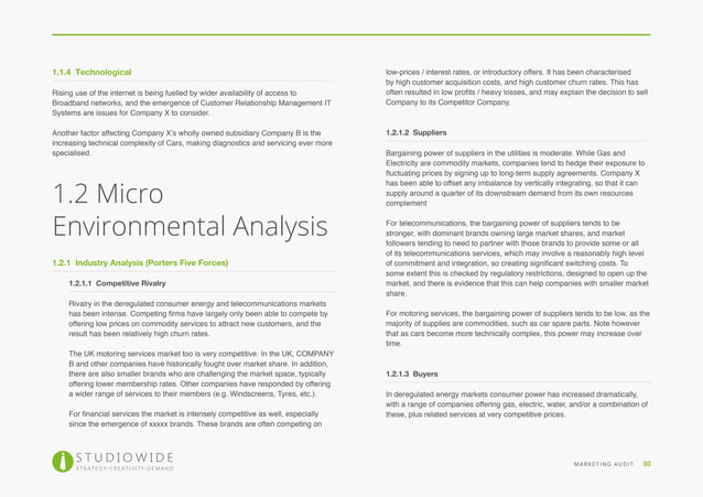 Strategic Marketing Audit Example | PPT