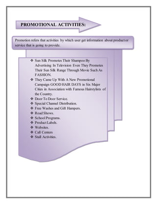 Marketing audit of Unilever( sun silk shampoo) | DOCX