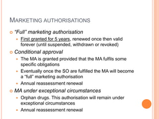 Marketing Authorisations in the EU: The Centralised Procedure | PDF