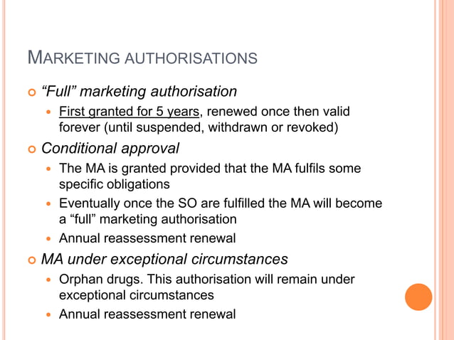 Marketing Authorisations in the EU: The Centralised Procedure | PDF ...