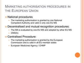 Marketing authorisations in the European Union | PDF