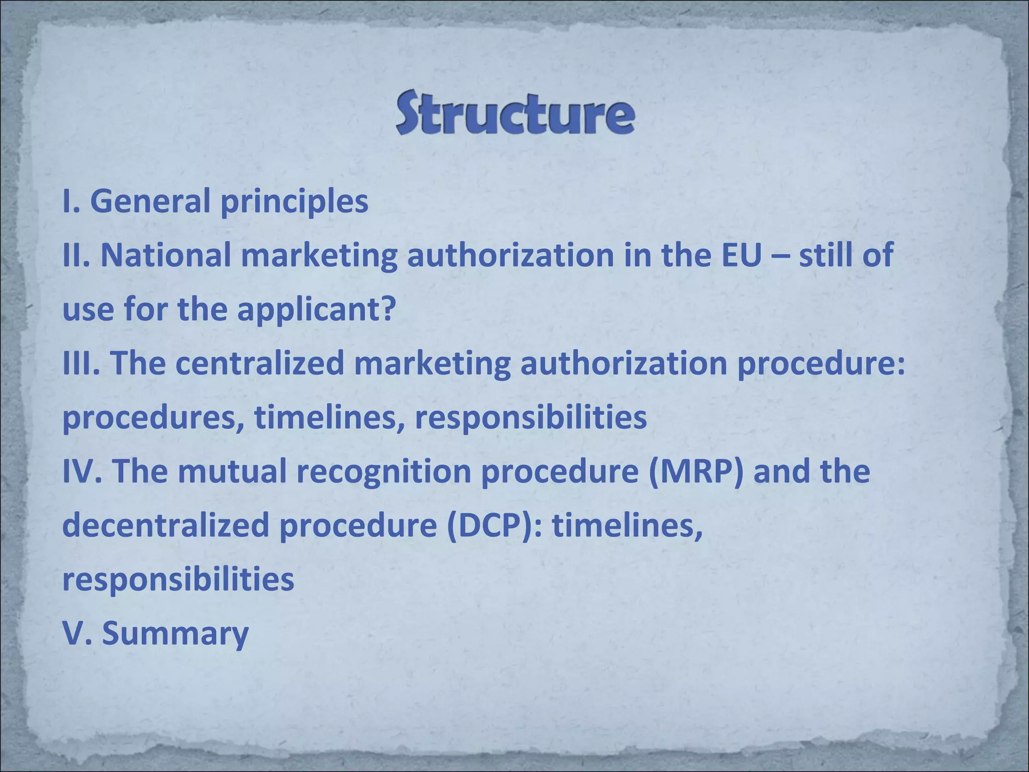 Marketing Authorization In The Eu | PPT