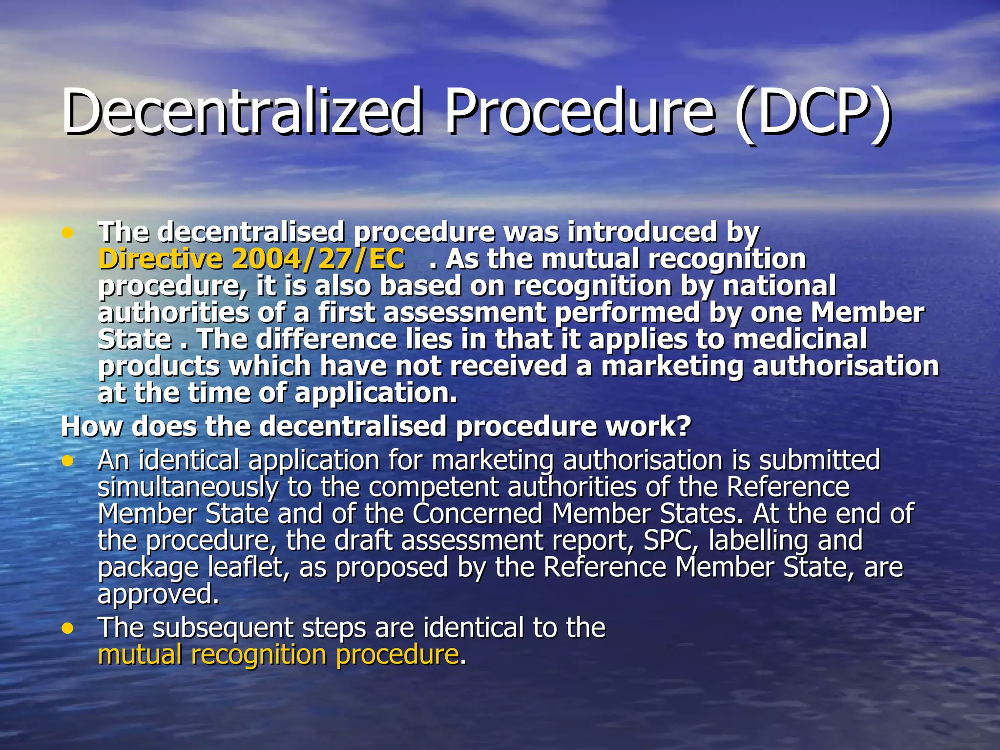 Marketing authorization procedures in eu | PPT