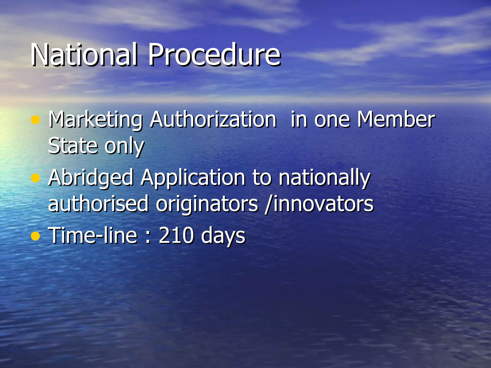 Marketing authorization procedures in eu | PPT