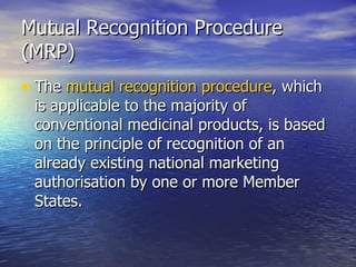 Marketing authorization procedures in eu | PPT