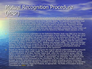 Marketing authorization procedures in eu | PPT