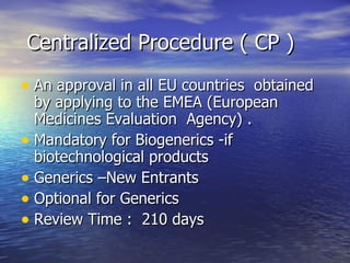 Marketing authorization procedures in eu | PPT