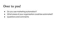 Marketing automation for charities | PPT