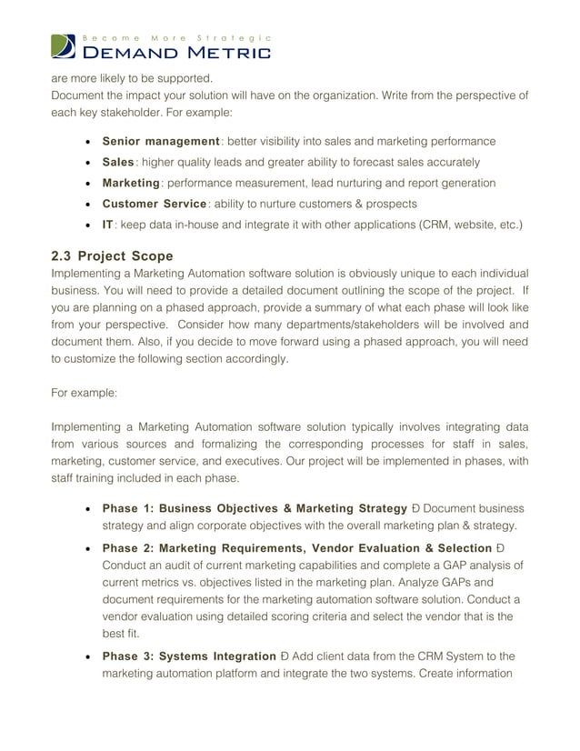 Marketing Automation Business Case | DOC | Sales | Business