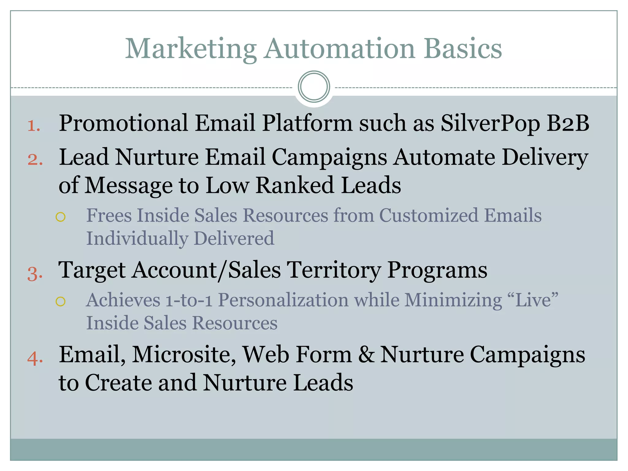 Marketing Automation Primer Ppt