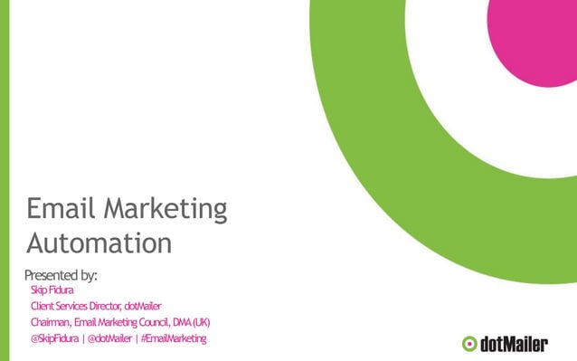 dotMailer's Marketing Automation Webinar w/ Skip Fidura - 22 & 25 April 2014 | PPT
