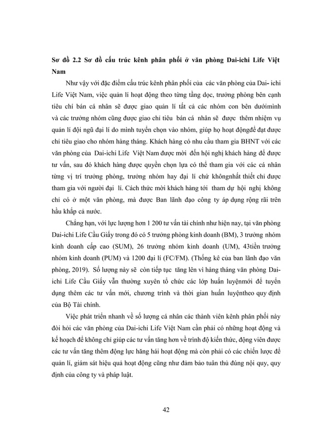 Hoàn thiện hệ thống phân phối của Công ty bảo hiểm nhân thọ Dai-ichi Việt Nam | DOCX