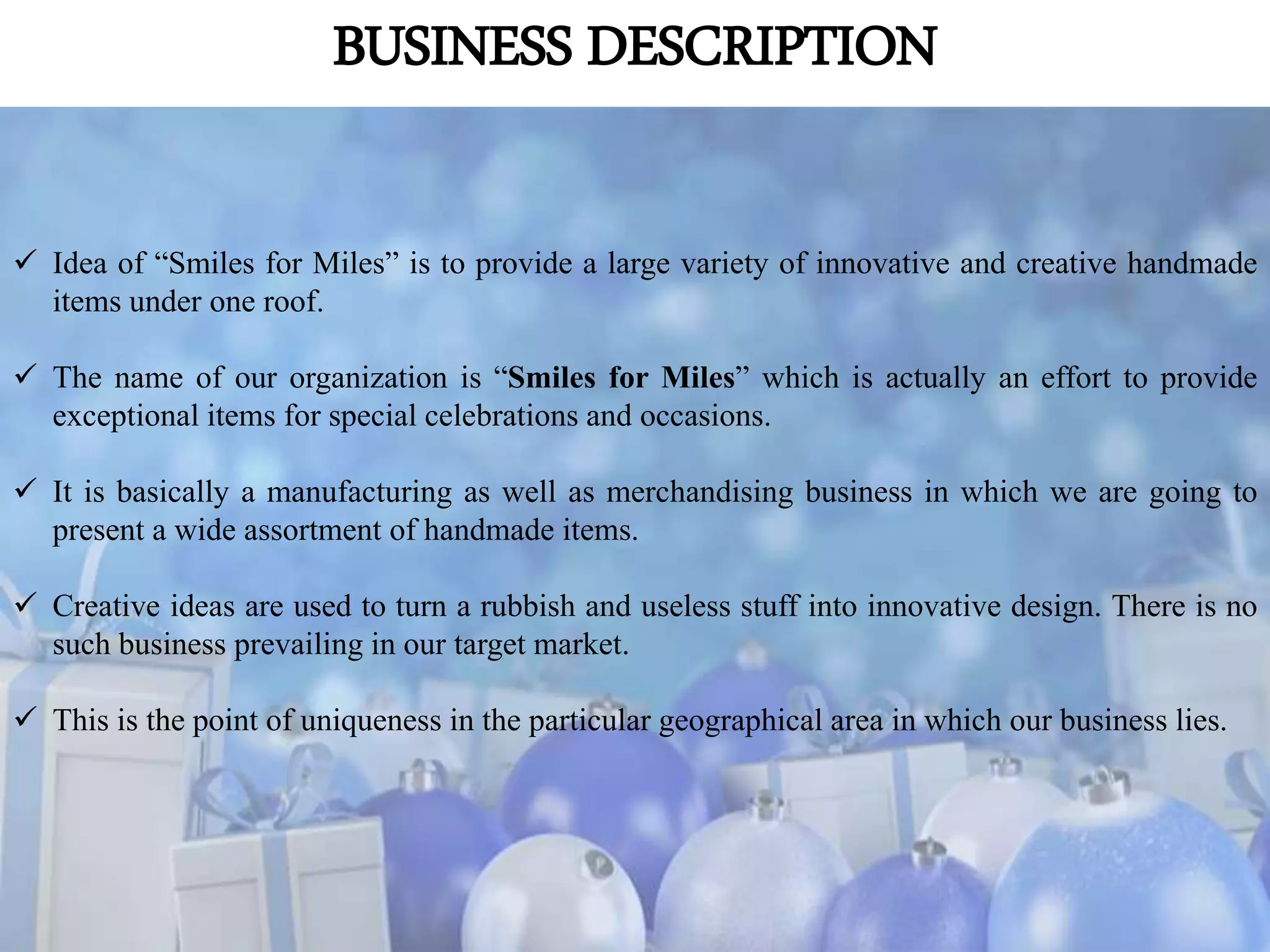 Marketing business plan for Hand Made Gifts | PPTX