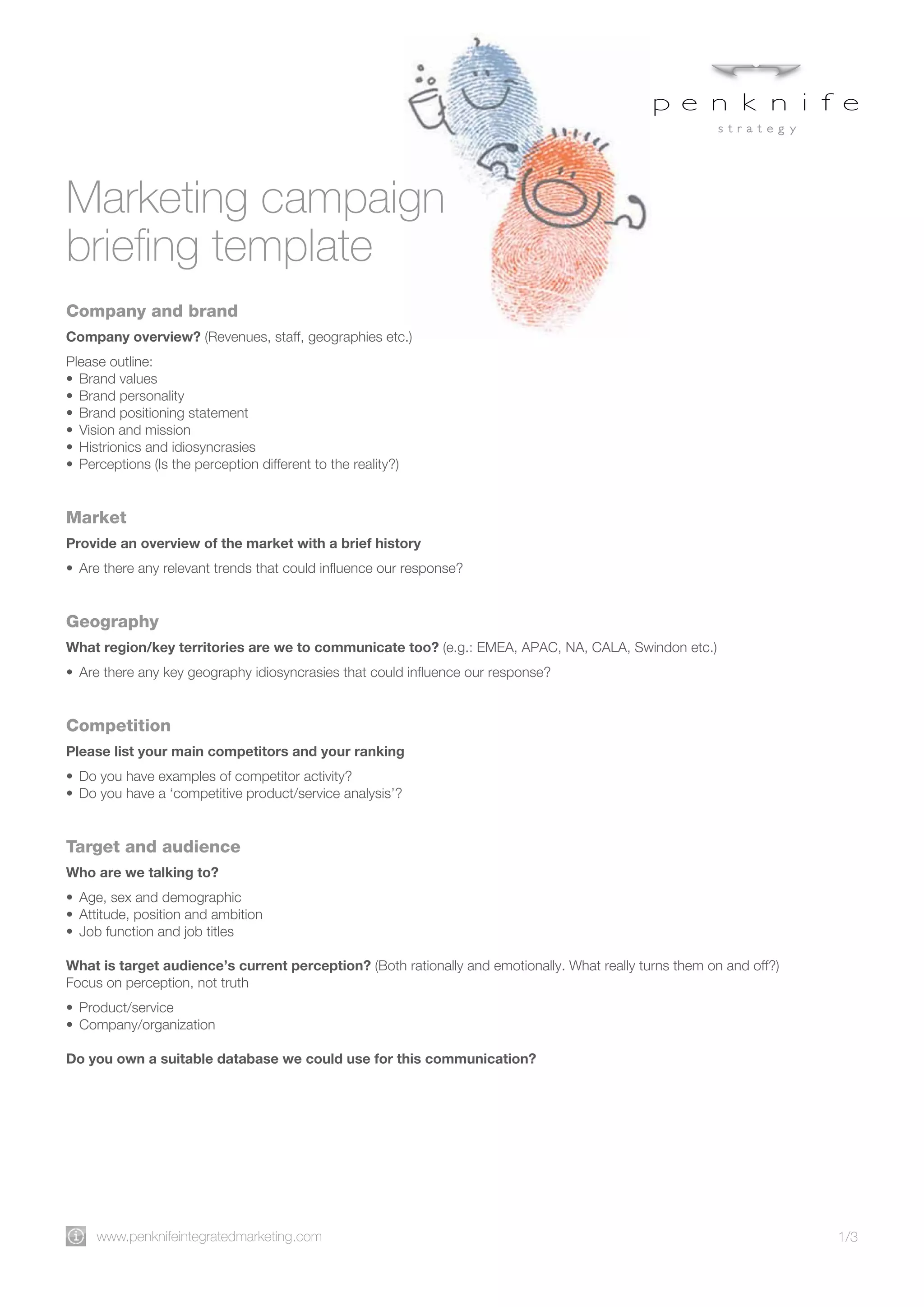Marketing campaign briefing template1 | PDF