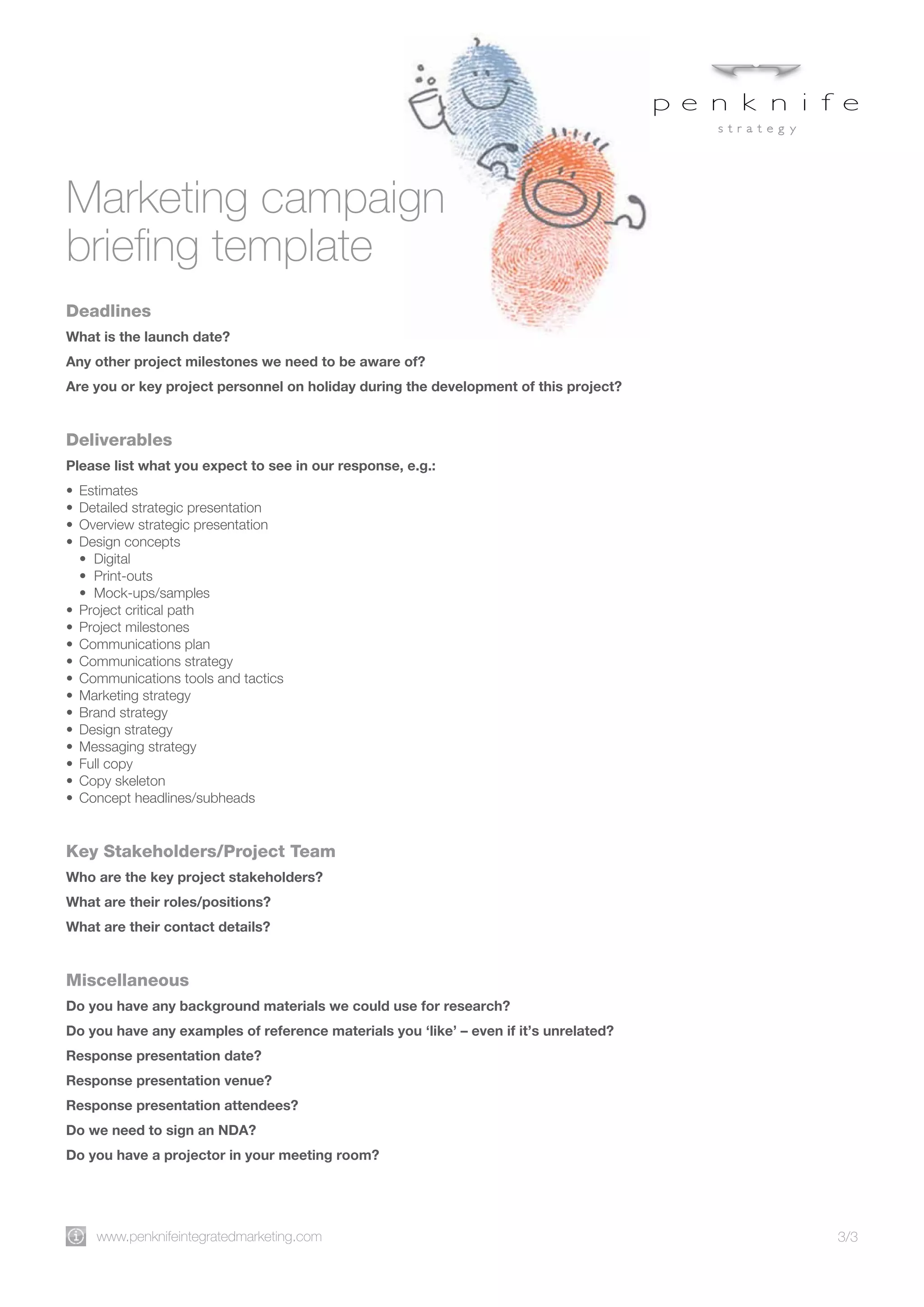 Marketing campaign briefing template1 | PDF