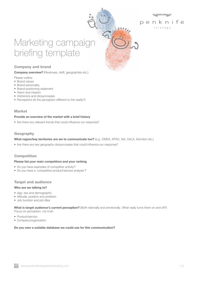Marketing campaign briefing template1 | PDF