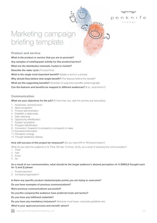 Marketing campaign briefing template1 | PDF