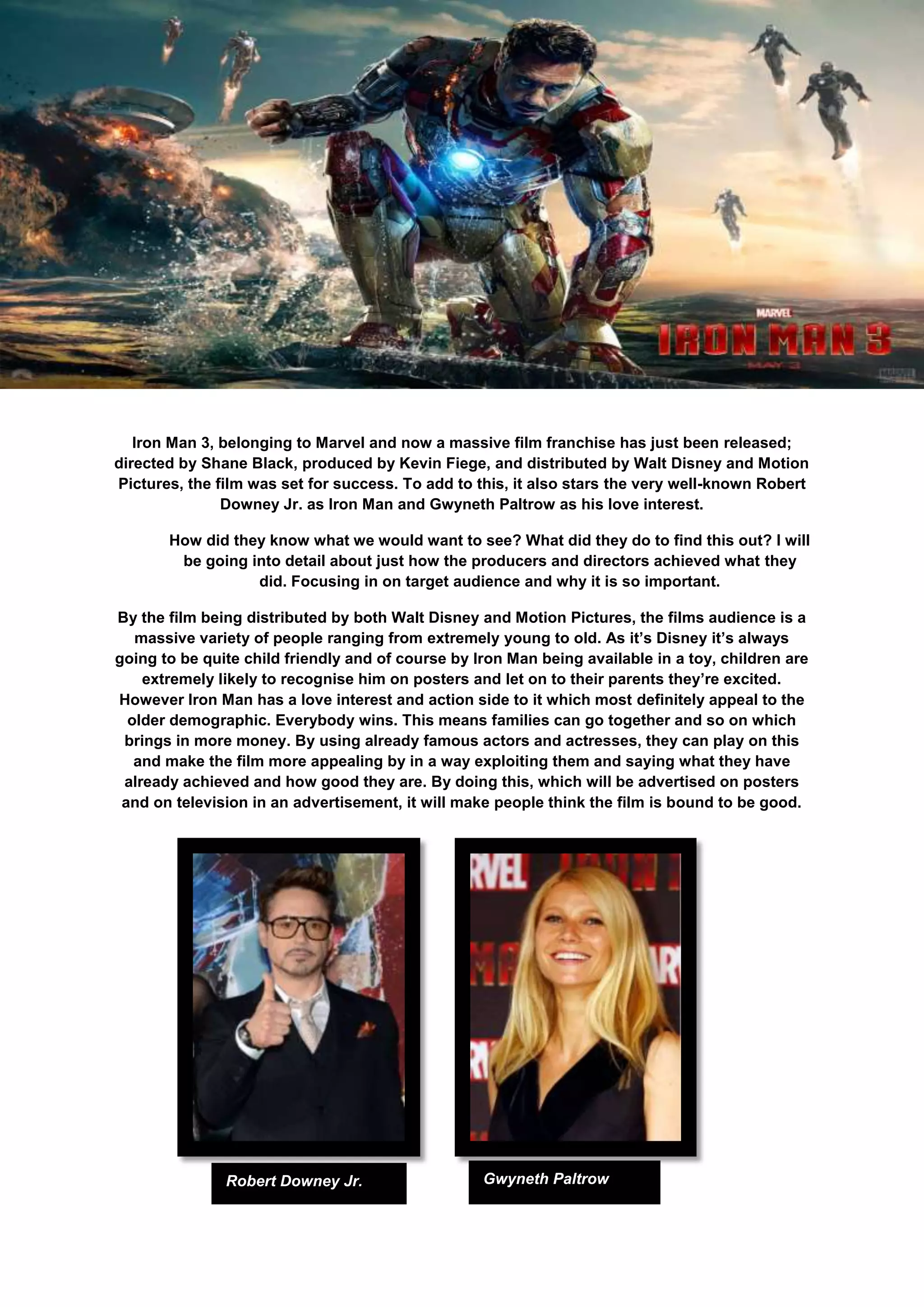 Marketing campaign of iron man 3 | DOCX