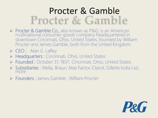 Procter & Gamble: Marketing Capabilities Case Study | PPT