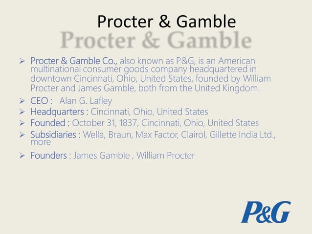 Procter & Gamble: Marketing Capabilities Case Study | PPT