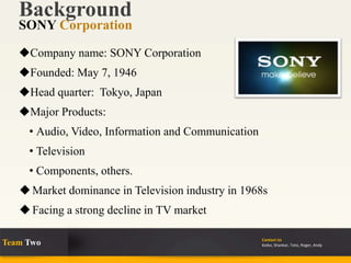 Marketing case of sony | PPTX