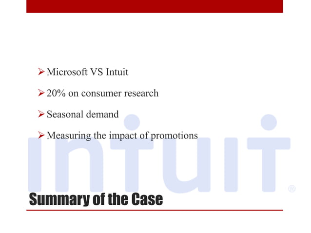 Marketing case study on intuit | PPT