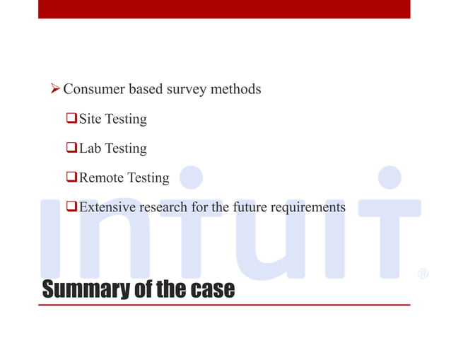 Marketing case study on intuit | PPT