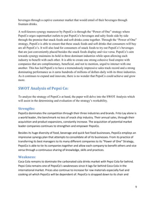 Pepsi Co Marketing from Scratch to 100 | DOCX