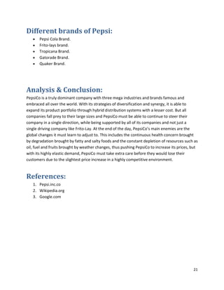 Pepsi Co Marketing from Scratch to 100 | DOCX | Marketing and ...