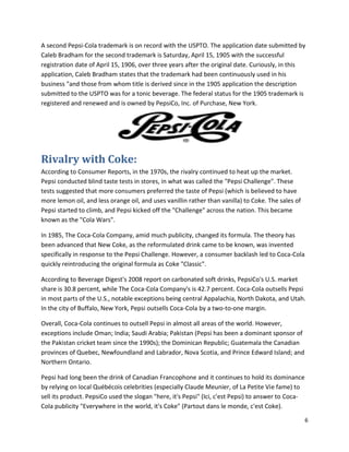 Pepsi Co Marketing from Scratch to 100 | DOCX | Marketing and ...