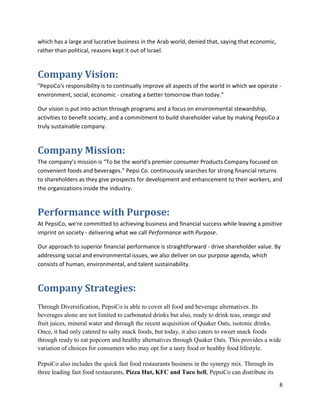 Pepsi Co Marketing from Scratch to 100 | DOCX