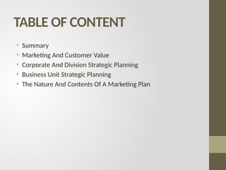 marketing ch# 2 key notes and points of whole chapter | PPTX